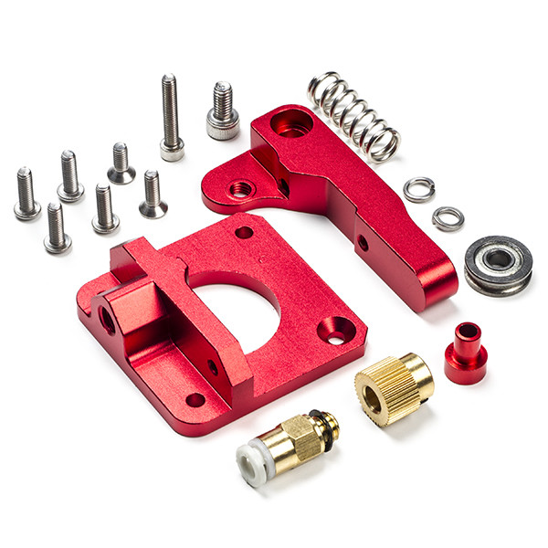 Aluminium MK8 Bowden red right extruder upgrade kit 123-3D 123-3d.co.uk