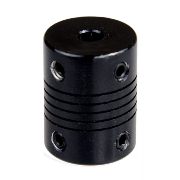 Flexible black motor coupling, 5mm x 8mm 123-3D 123-3d.co.uk