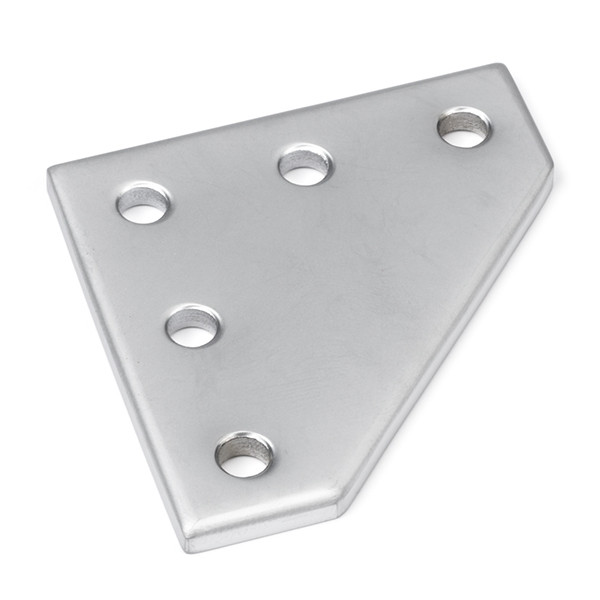 L-connection plate for aluminium 2020 extrusion profile 123-3D 123-3d.co.uk