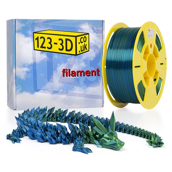 Chameleon PLA Filament (Green/Blue) | 3D Printer FIlament | 123-3d.co.uk