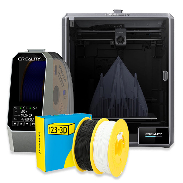 Creality 3D K1 Max 3D-printer + 2x 123-3D PLA 1,1 kg + Creality ...