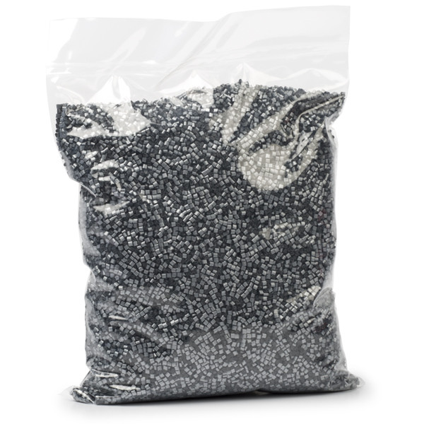REAL grey PLA pellets, 1kg REAL 123-3d.co.uk